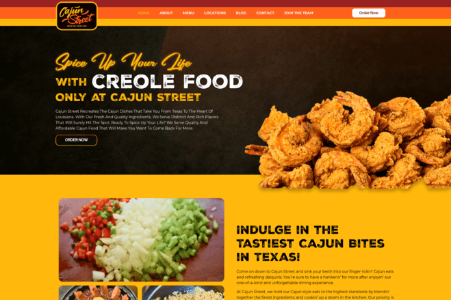 Cajun Street | Website Project | LeadOrigin