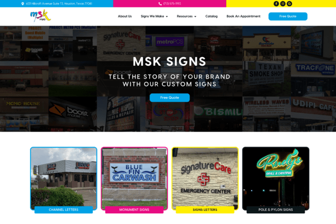 MSK Signs | Website Project | LeadOrigin