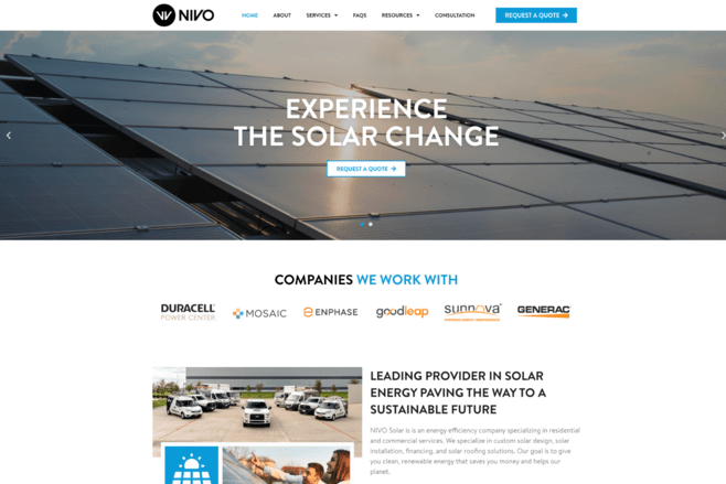 Nivo Solar | Website Project | LeadOrigin