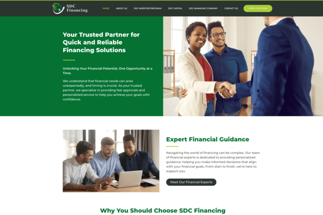 Same Day Cash Financing | Website Project | LeadOrigin