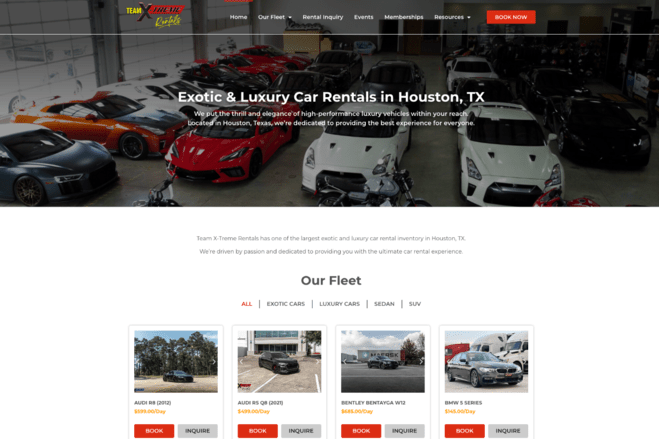 Team X Treme Rentals Website Project Leadorigin